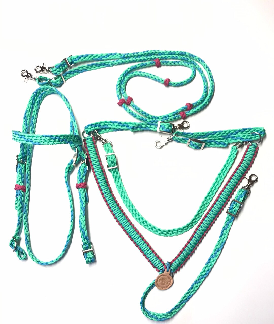 Mint Green Horse Tack Set With Breast Collar, Reins, and Bridle - Etsy