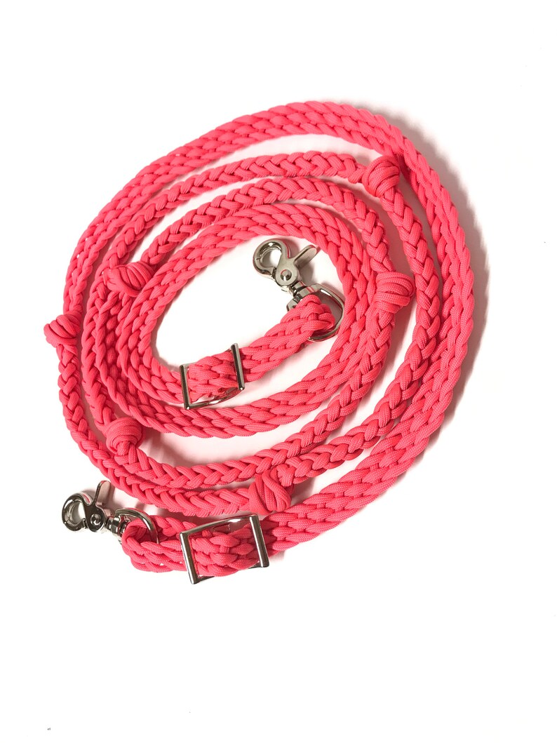 Barrel racing tack salmon pink reins | Etsy