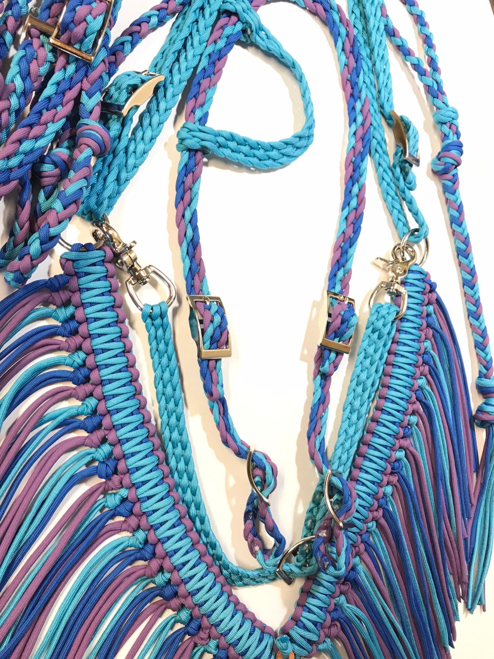 Horse Tack Set Turquoise Purple and Blue | Etsy