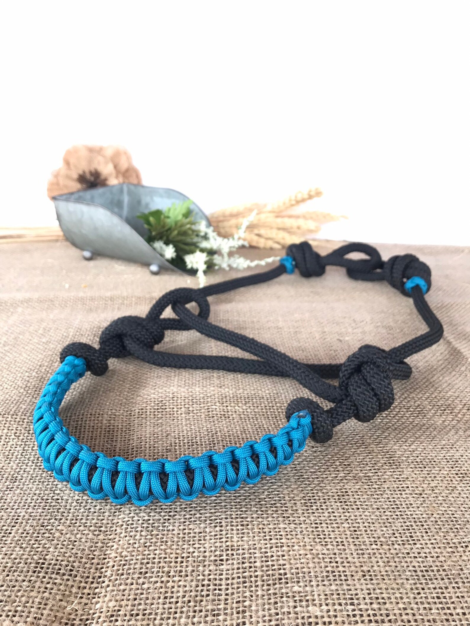 Indian Bosal, Caribbean Blue Indian Bosal, Bitless Bridle Attachment ...