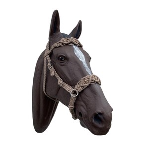 Macrame Bitless Bridle, Burgundy Horse Side Pull Hackamore, Horse ...