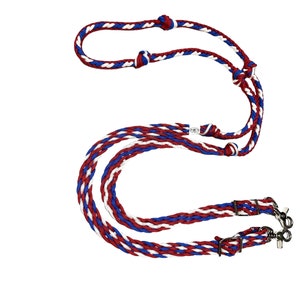 Red White and Blue Barrel Reins With Grip Knots - Etsy