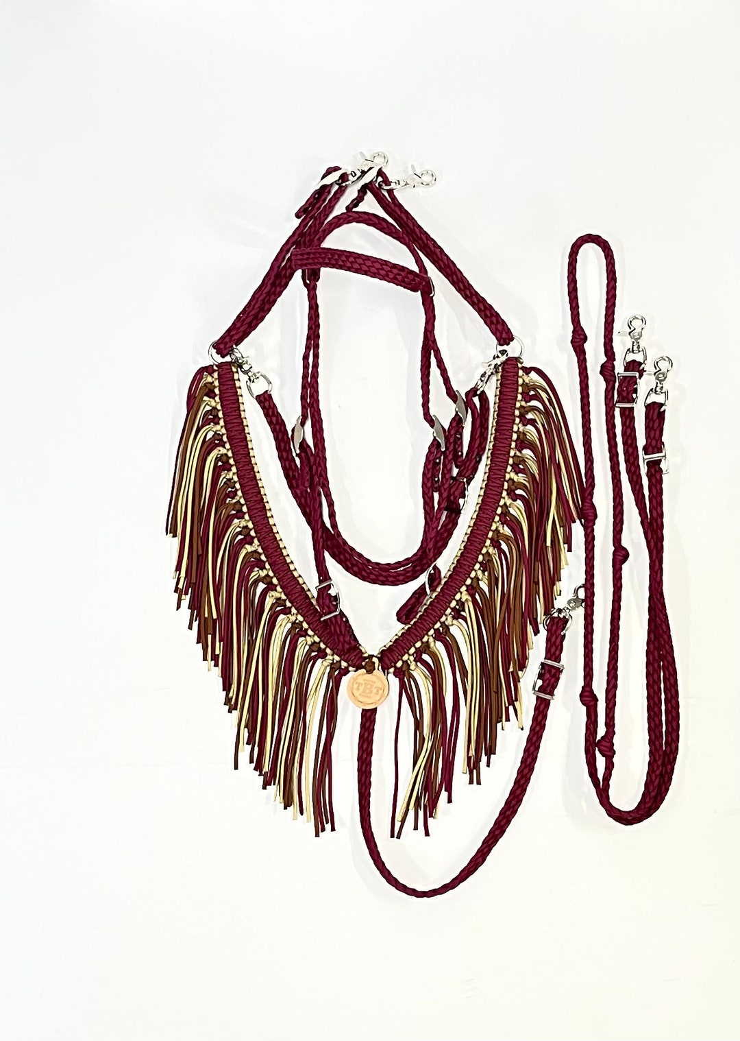 Paracord Horse Tack Set: Fringe Breast Collar, Reins & Headstall - Etsy