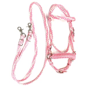 Pony Bitless Bridle in Light Pink, Miniature Horse Small Pony Tack - Etsy