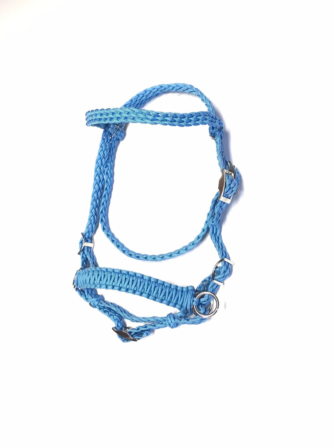 Light Blue Pony Bitless Bridle, Miniature Horse, Miniature Horse Bridle ...