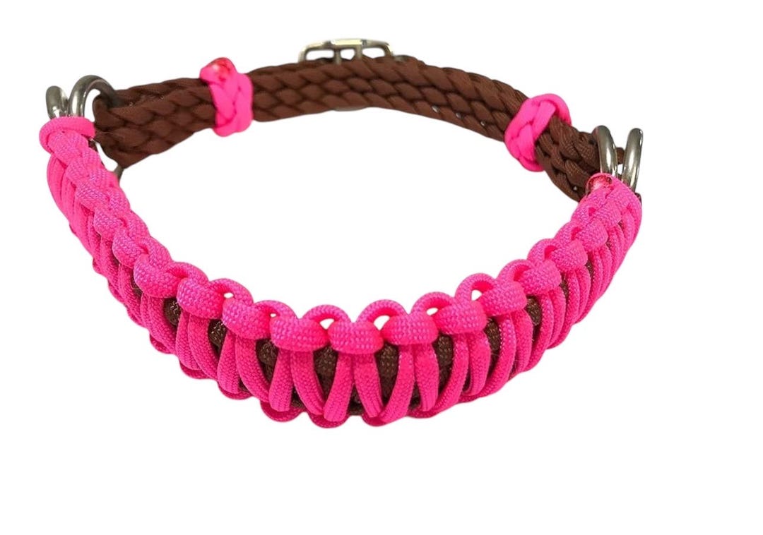 Side Pull Hackamore Hot Pink and Black Mini to Draft Size ...black OR ...