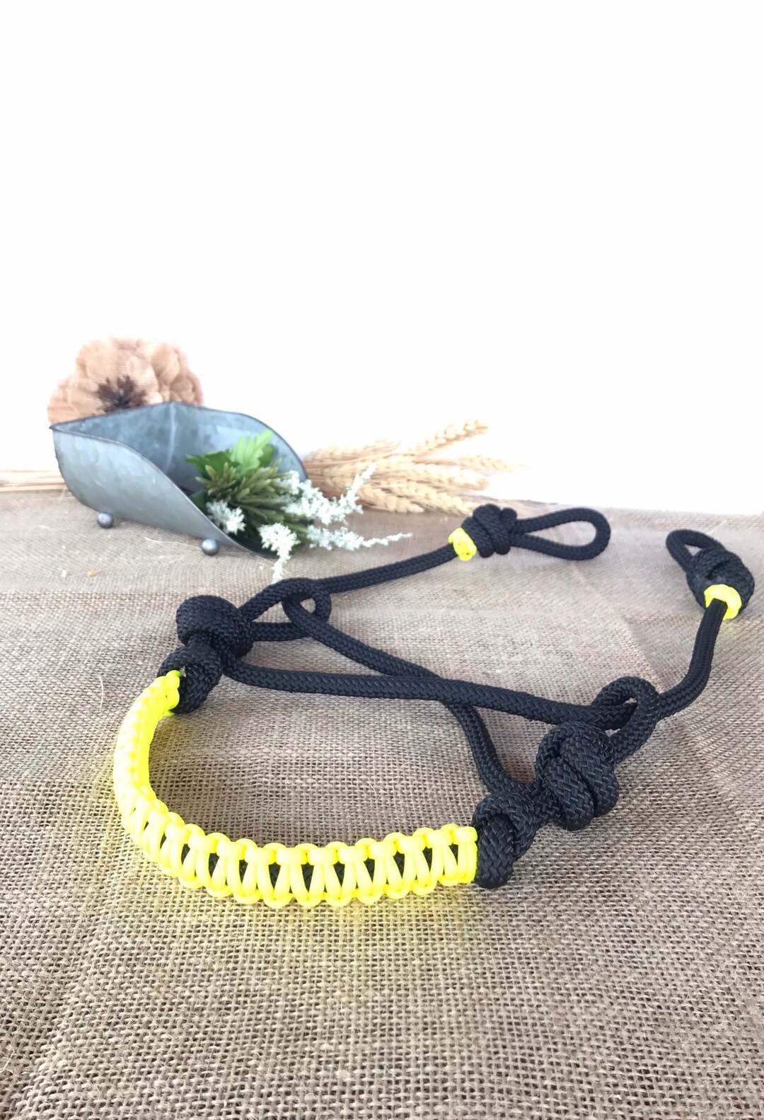 Indian Bosal, Neon Yellow Indian Bosal, Bitless Bridle, Bitless ...