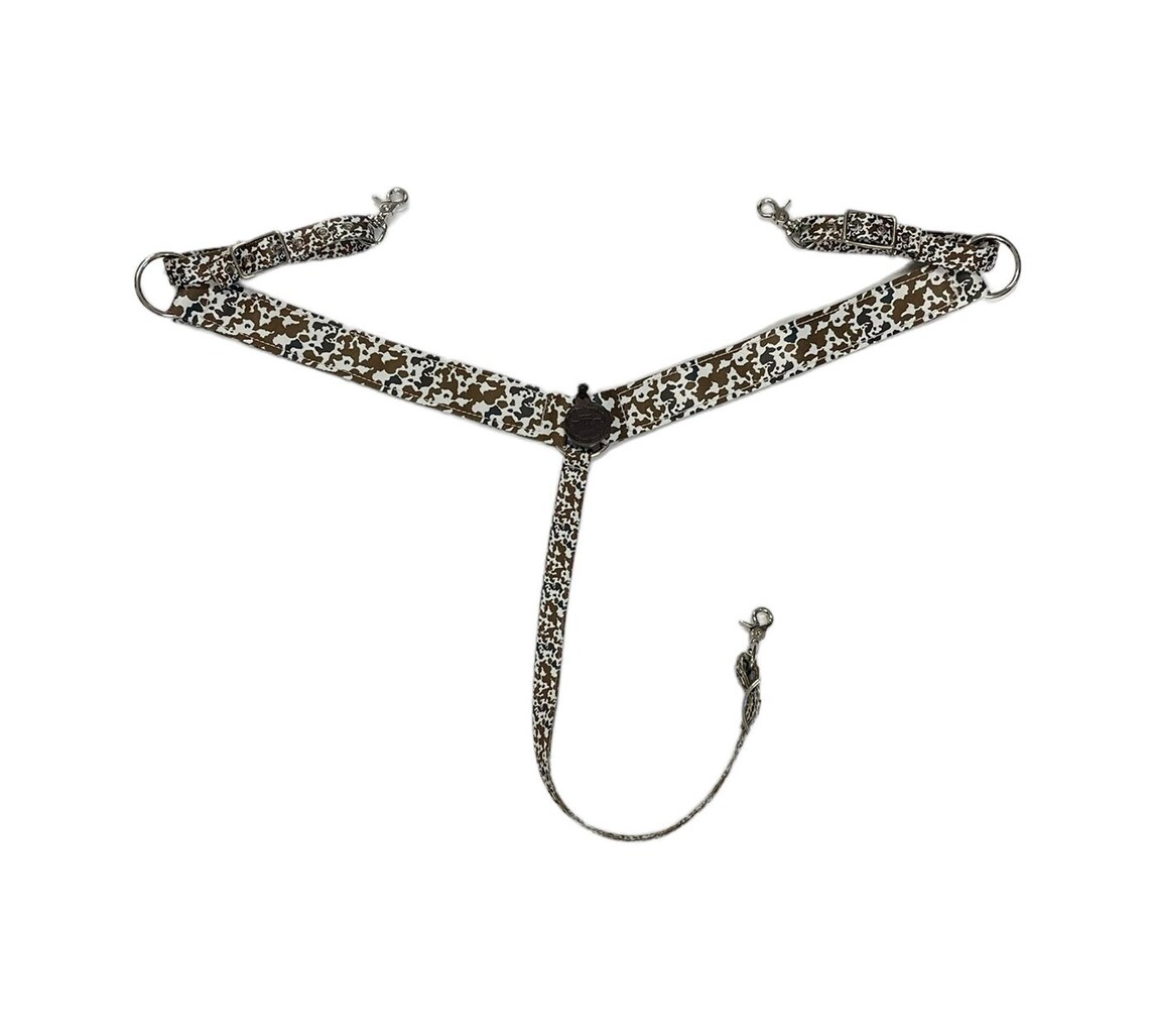 Cow Print Horse Tack Set Breast Collar and One Ear Headstall - Etsy