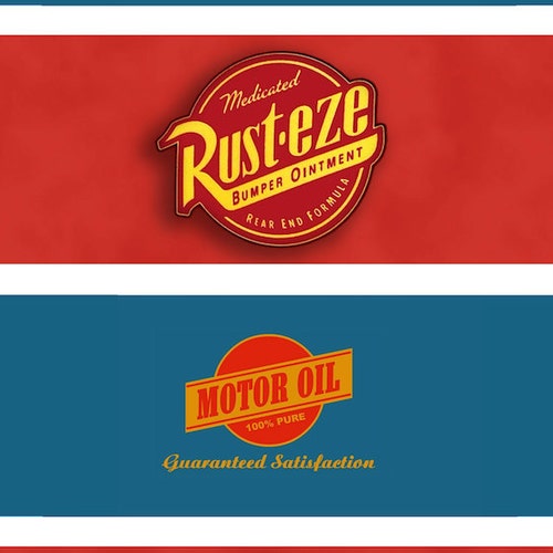 Disney Cars Motor Oil / Rust-eze Birthday Water Bottle - Etsy