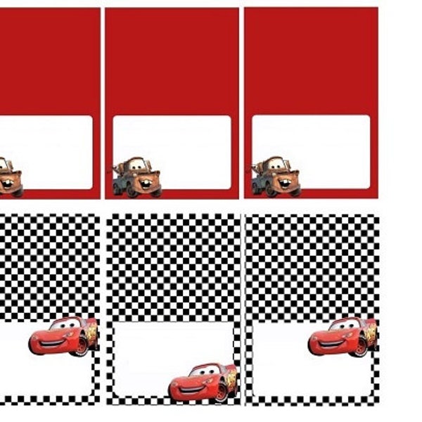 Disneys Cars Food Labels - Etsy