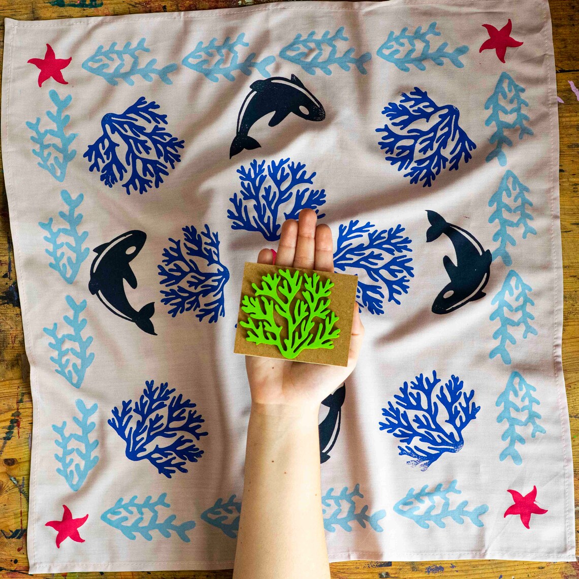 Blockprinting Kit OCEAN - Etsy