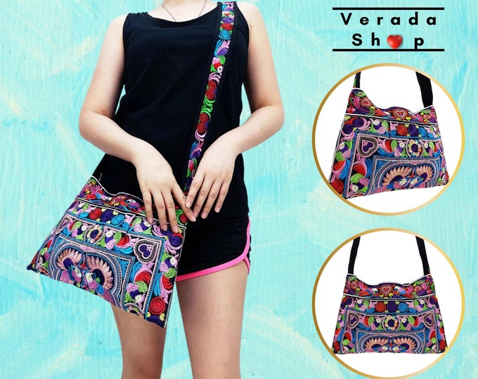 Thai Hill Tribe Bag,hmong Bag Thai Handbags,embroidered Ethnic Purse ...