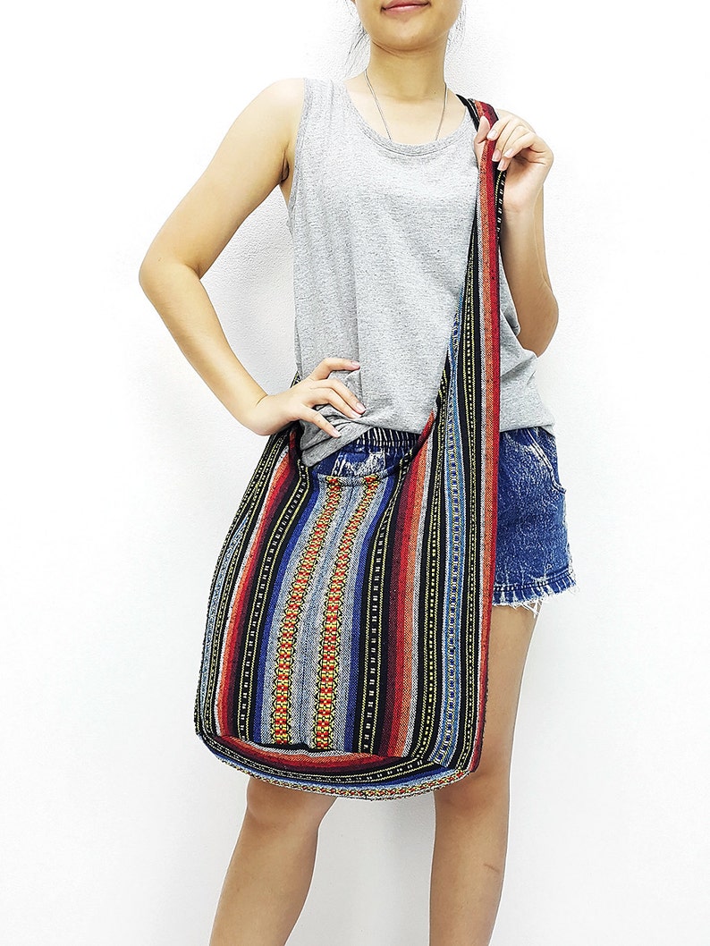 Woven Cotton Bag Hippie Bag Hobo Boho Bag Shoulder Bag Sling - Etsy