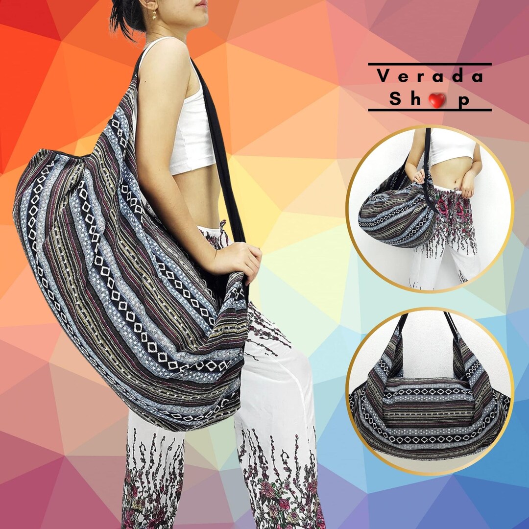 Verada-woven Cotton Hippie Hobo Bag: Boho Crossbody Shoulder Bag BWF175 ...