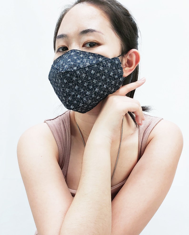 Face Mask 3 Layers Face Mask With Filter Pocket Cotton - Etsy