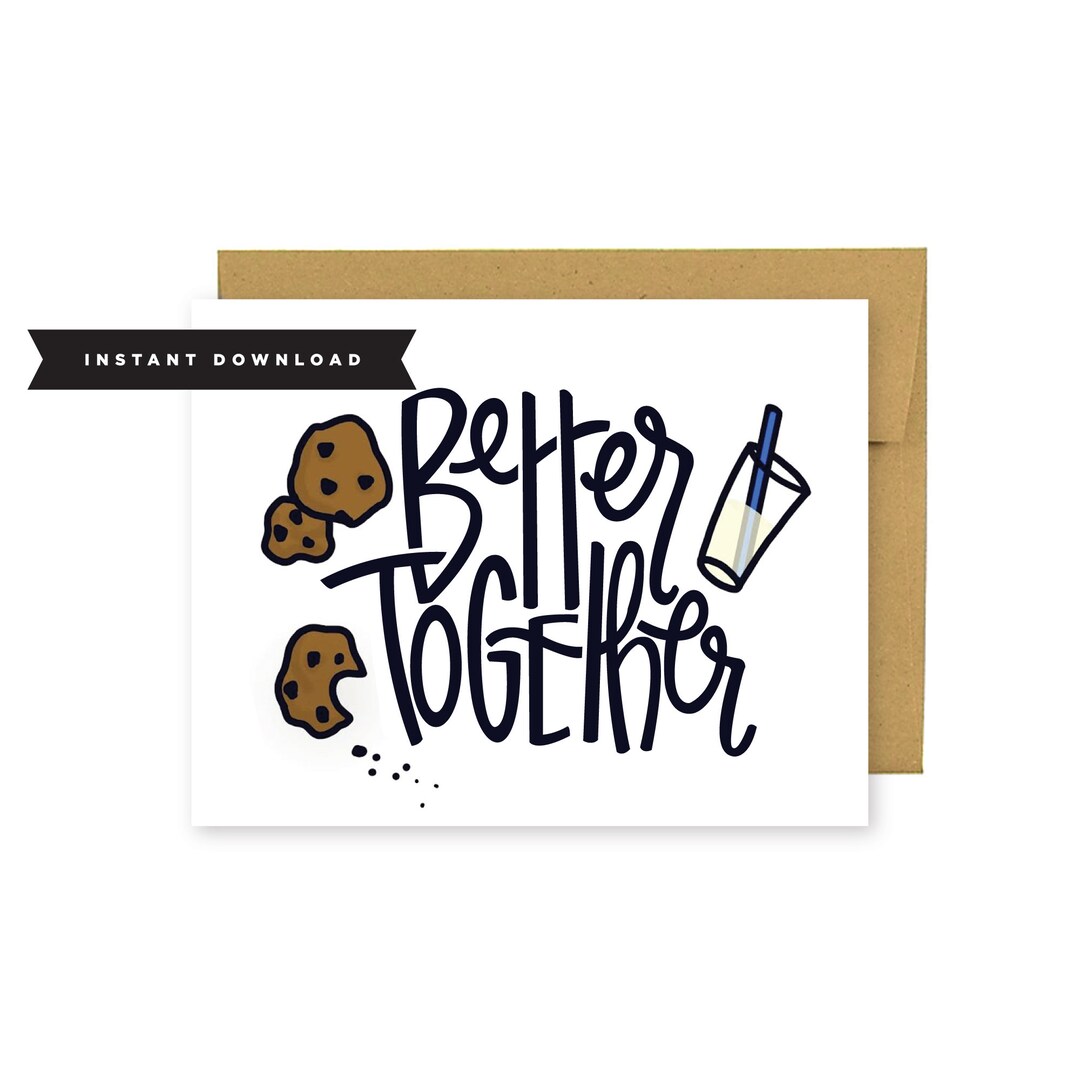 We Are Better Together/valentines Day/love Card/a2 Card/unique Love ...