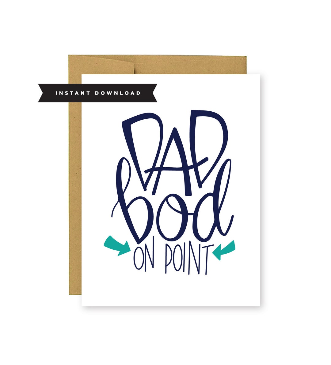 Dad Bod on Point//fathers Day Card/dad Card/funny Fathers Day Card ...