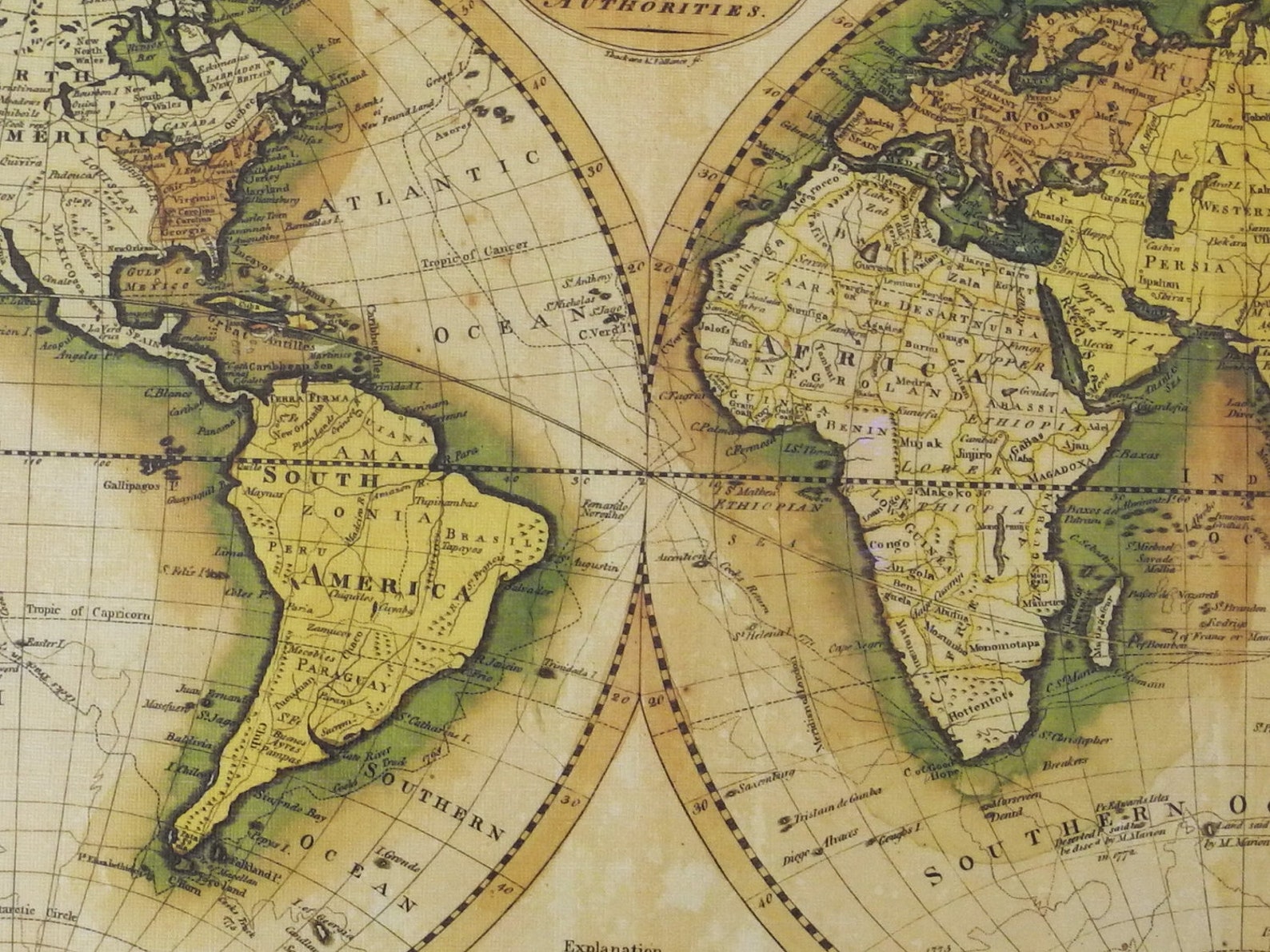 Mapas del mundo antiguo cartel del mapa del viejo mundo mapa | Etsy España