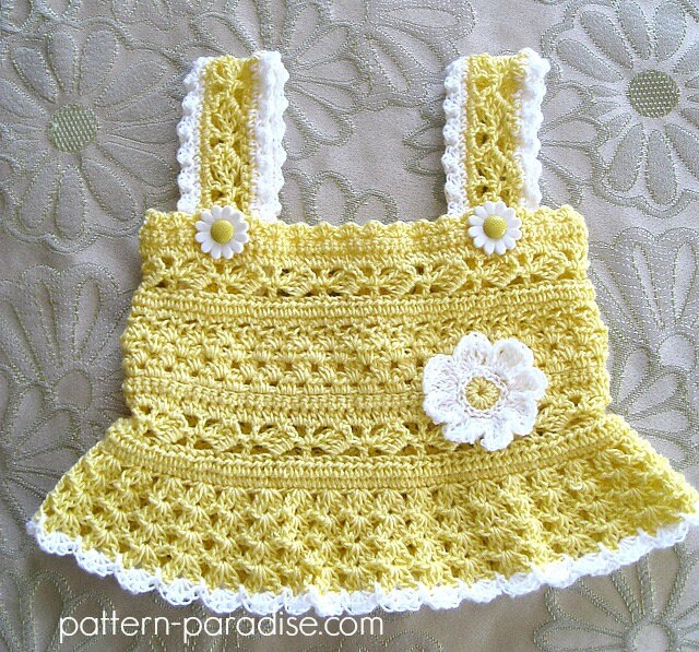 Crochet Pattern for Daisy Tank and Shorts Set, Baby Girl, PDF 12-023 ...