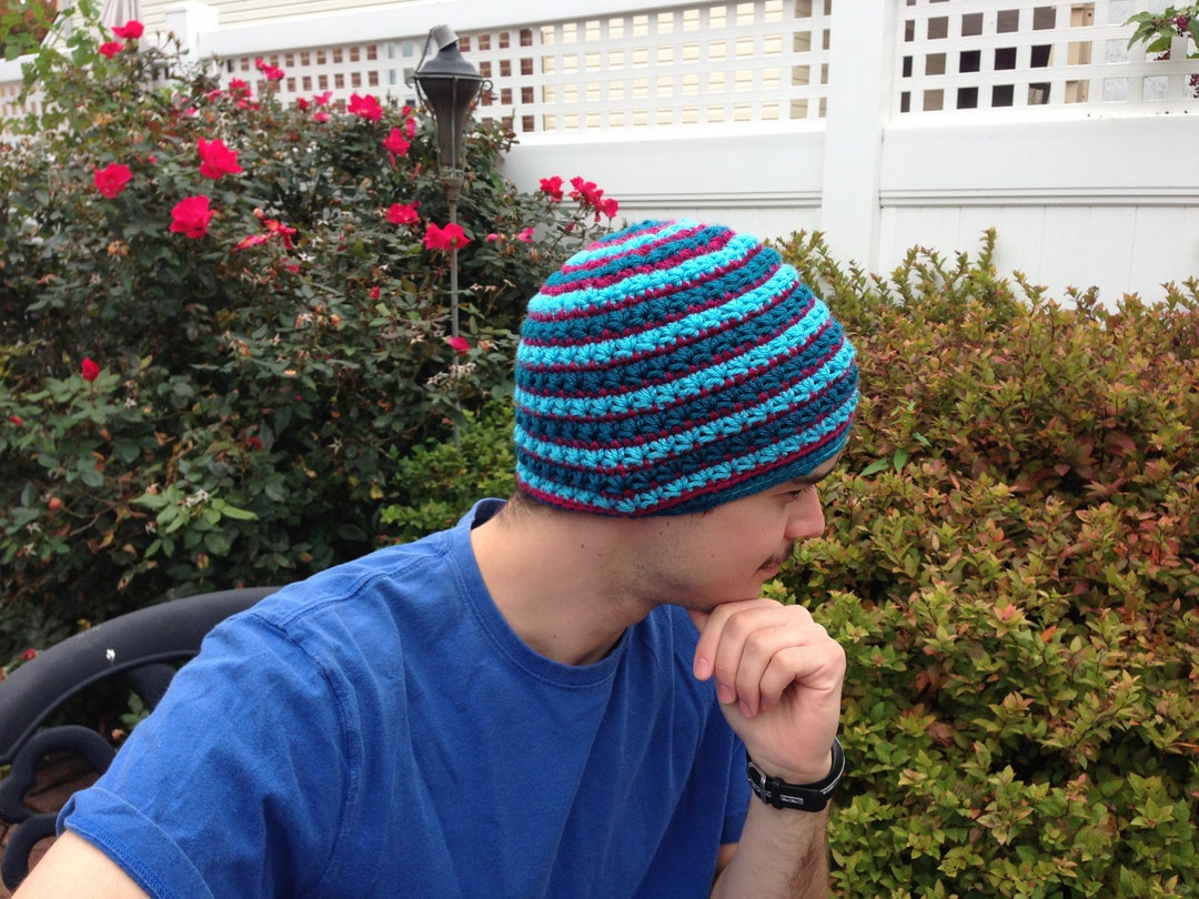 Crochet Pattern Beanie Hat, Starry Night Men Women Teens Kids Babies ...