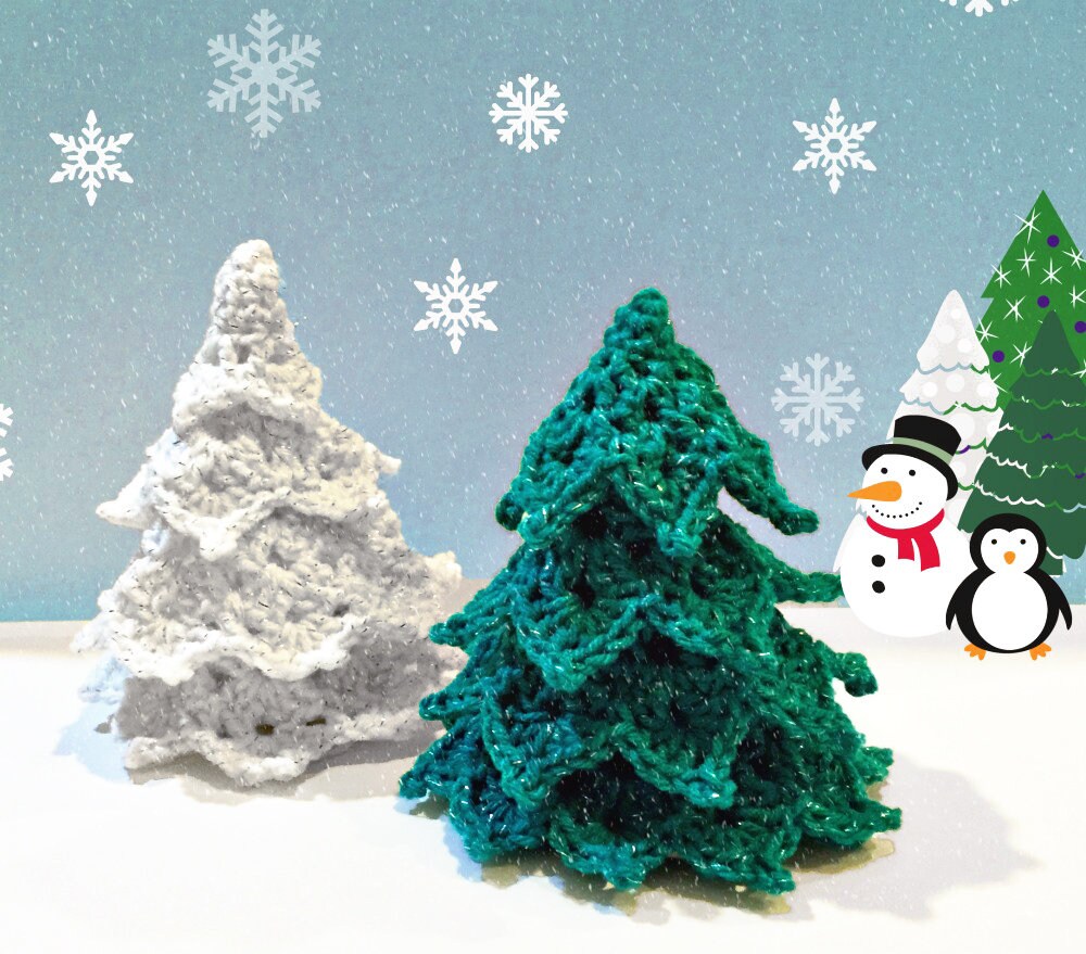 Crochet Pattern Christmas Tree Pine Tree Holiday Tree - Etsy