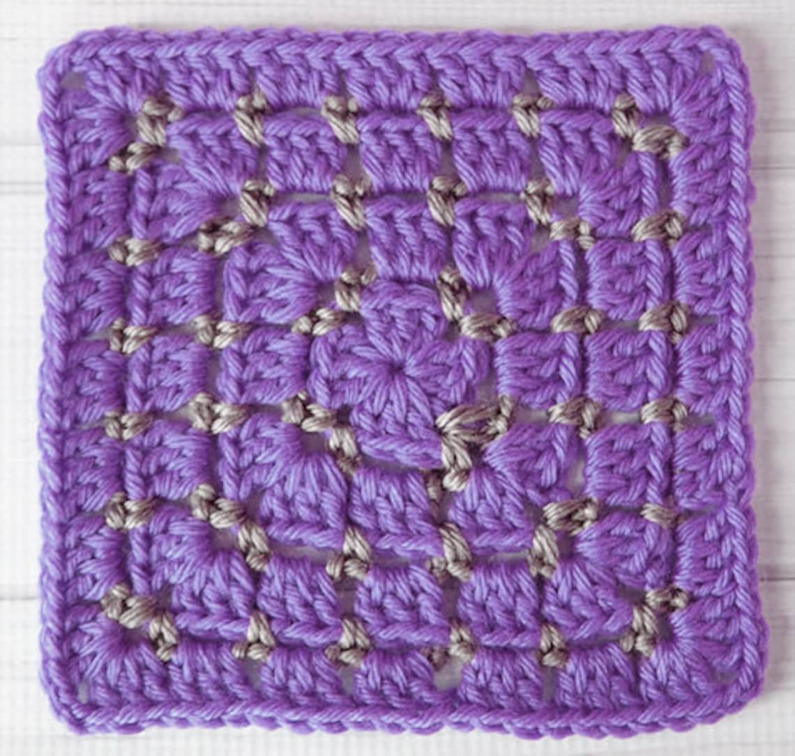 Crochet Pattern Block Stitch 6 Crochet Square Blanket - Etsy