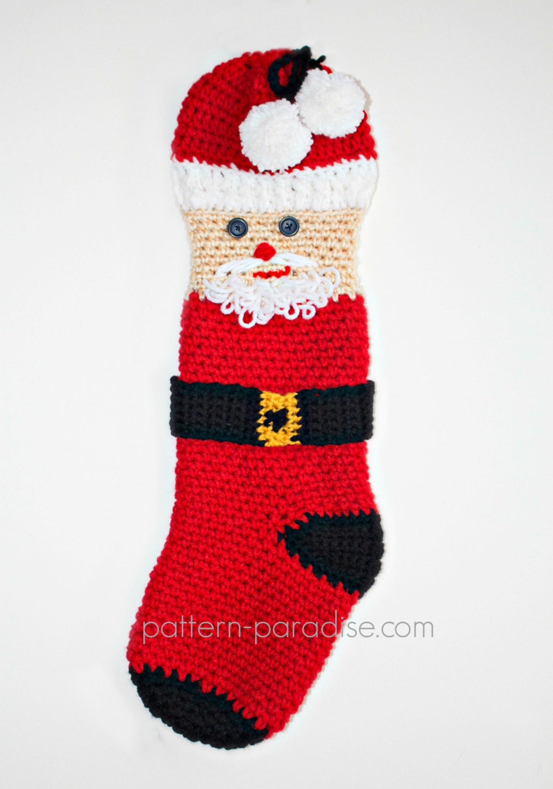Crochet Pattern for Christmas Stocking, Holiday Friends Snowman Santa ...