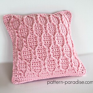 Crochet Pattern Throw Pillow Pretty in Pink PDF 17-300 - Etsy
