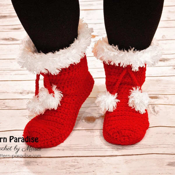 Santa Slippers - Etsy