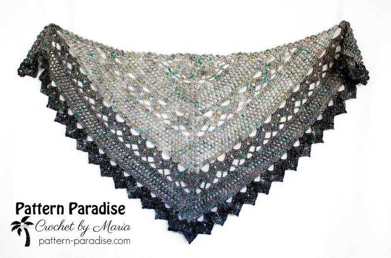 Crochet Pattern for Spring Showers Shawl, Wrap, Women's Shawl, Lacy ...