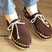 Crochet Pattern for Boat Shoe Slippers, House Slippers for Men, House ...