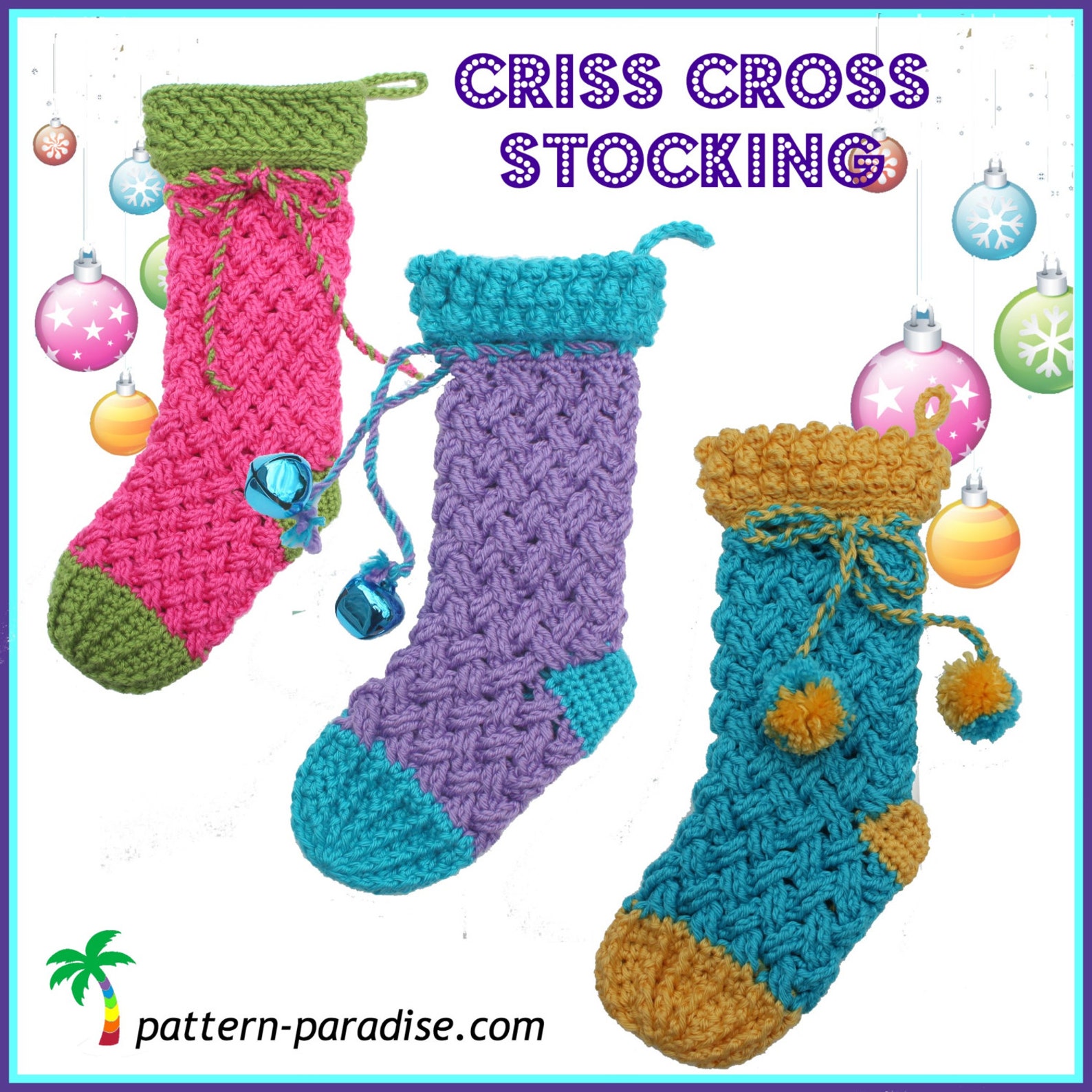 Crochet Pattern for Christmas Stocking Basket Celtic Weave - Etsy