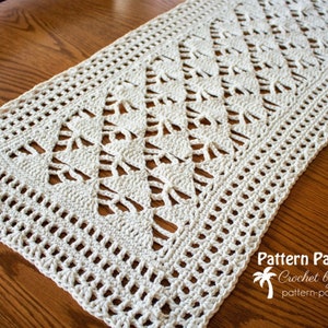 Crochet Pattern, Alpine Table Runner, Doily, Table Scarf, Holiday Table ...