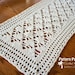 Crochet Pattern, Alpine Table Runner, Doily, Table Scarf, Holiday Table ...