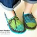 Crochet Pattern for Boat Shoe Slippers, House Slippers for Men, House ...