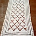 Crochet Pattern, Alpine Table Runner, Doily, Table Scarf, Holiday Table ...