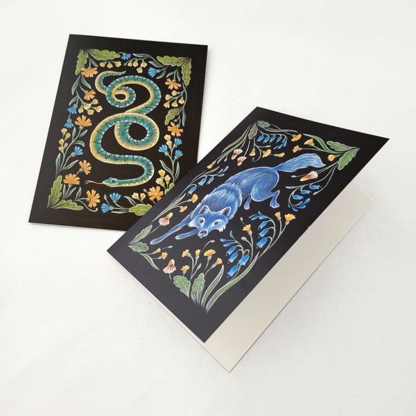 Woodland Animal Card - Etsy