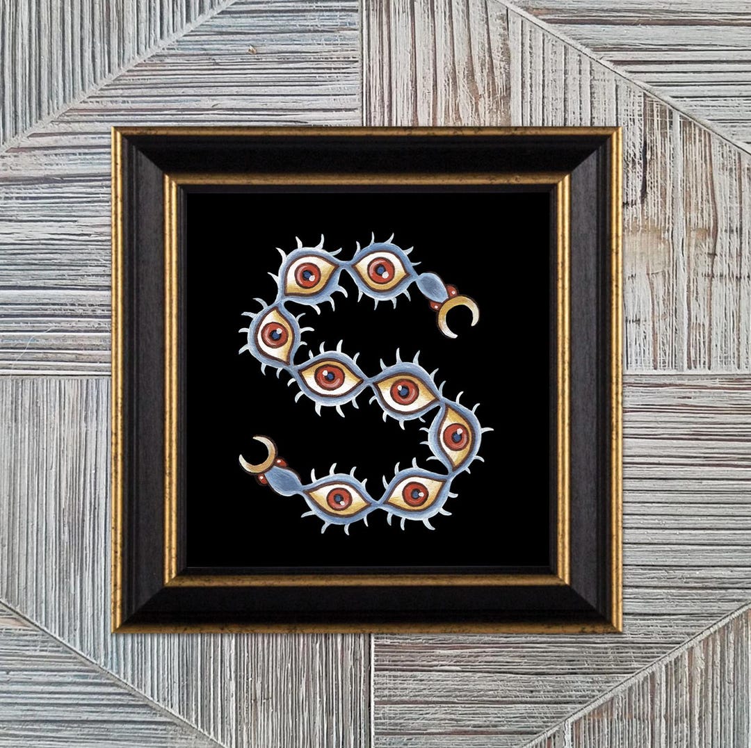 Blue Centipede Watercolor Painting - Framed and Gift Wrapped - Etsy