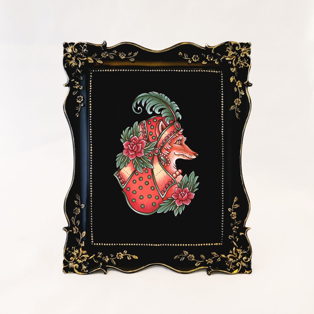 Gypsy Fox Watercolor Painting Framed and Gift Wrapped - Etsy
