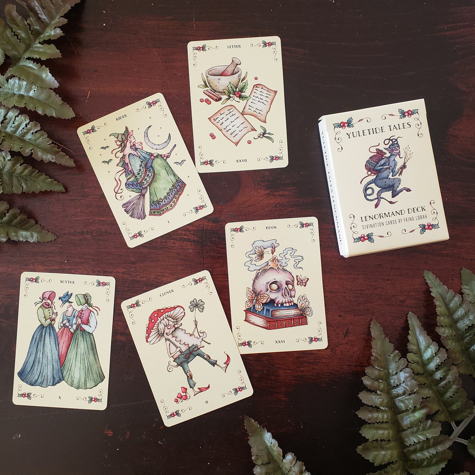 Yuletide Tales Lenormand Christmas Oracle Cards Yule - Etsy