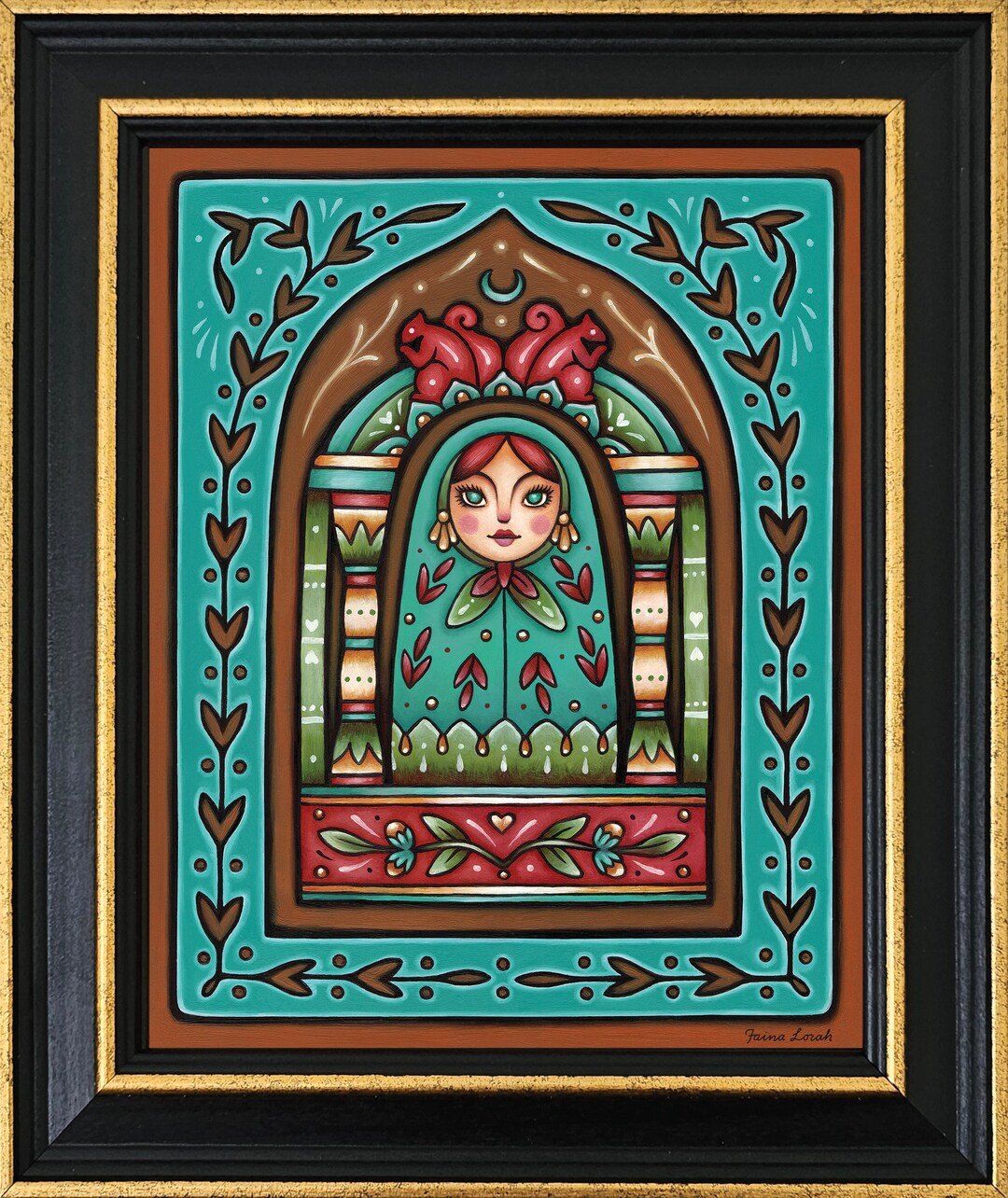 Discipline Rune Goddess Oil Painting 8x10 Framed Original Artwork ...