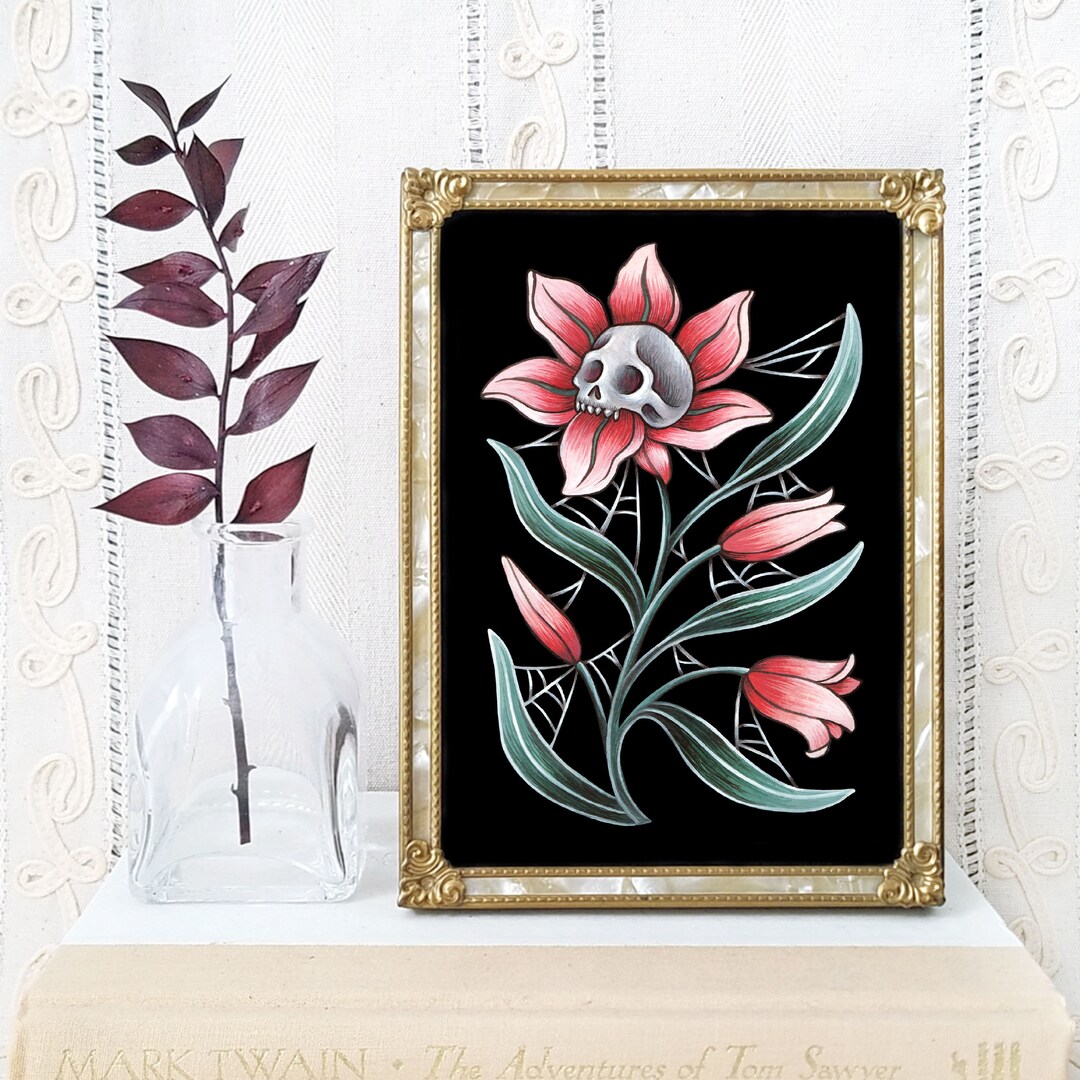 Lily of Death Art Print Watercolor Painting Print Gothic Victorian ...