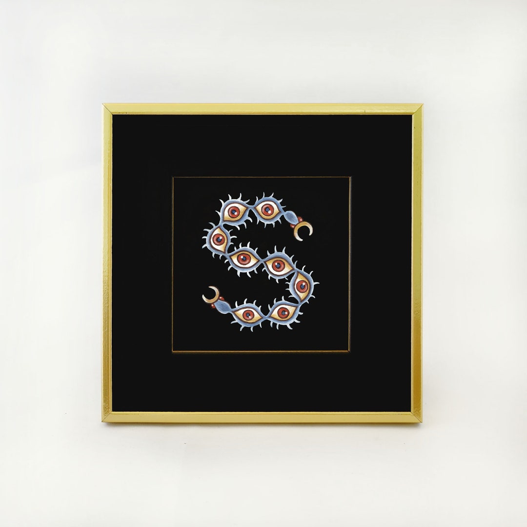 Blue Centipede Watercolor Painting Framed and Gift Wrapped Insecta ...