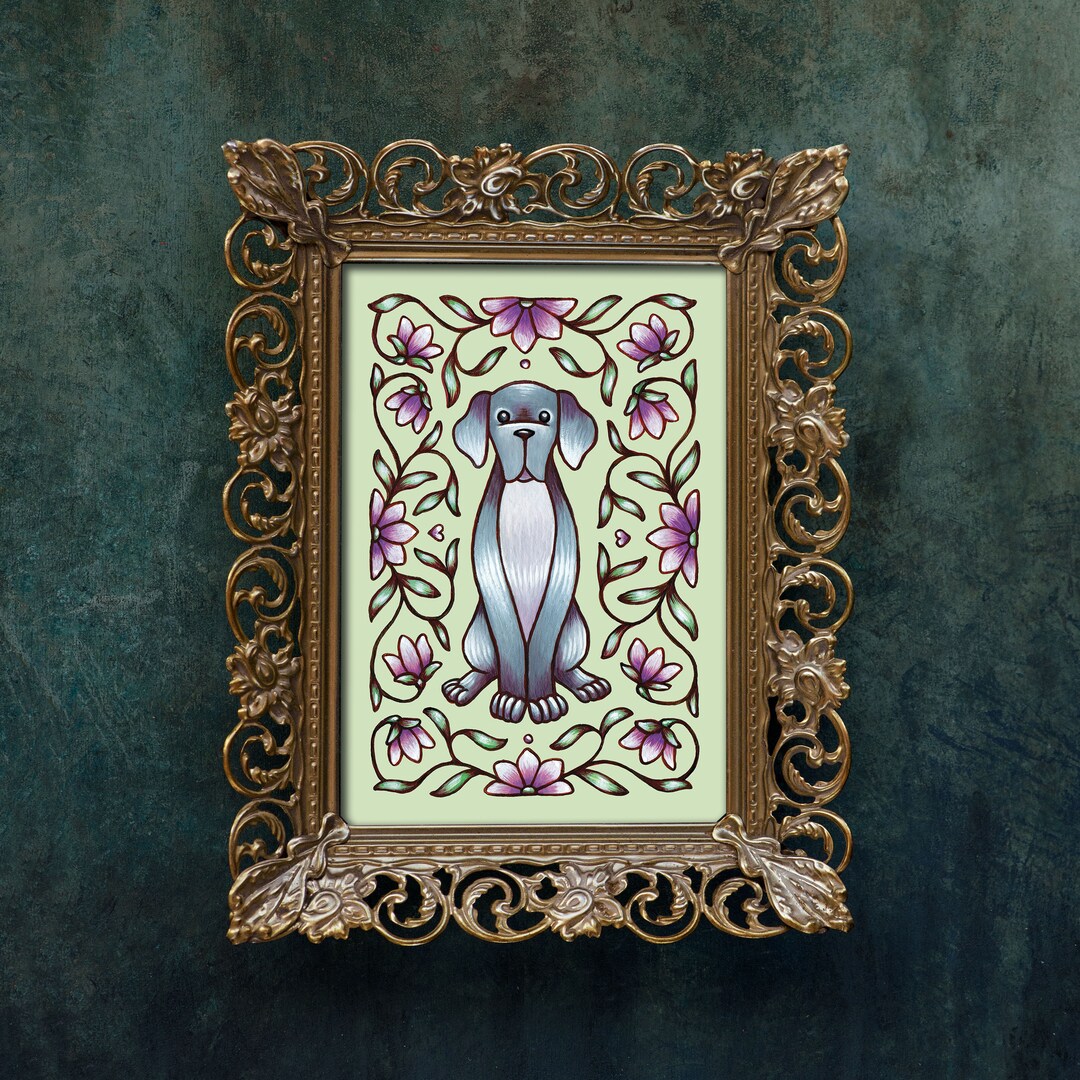 Great Dane Art Print - 5x7 Watercolor Painting Print - Great Dane Folk ...