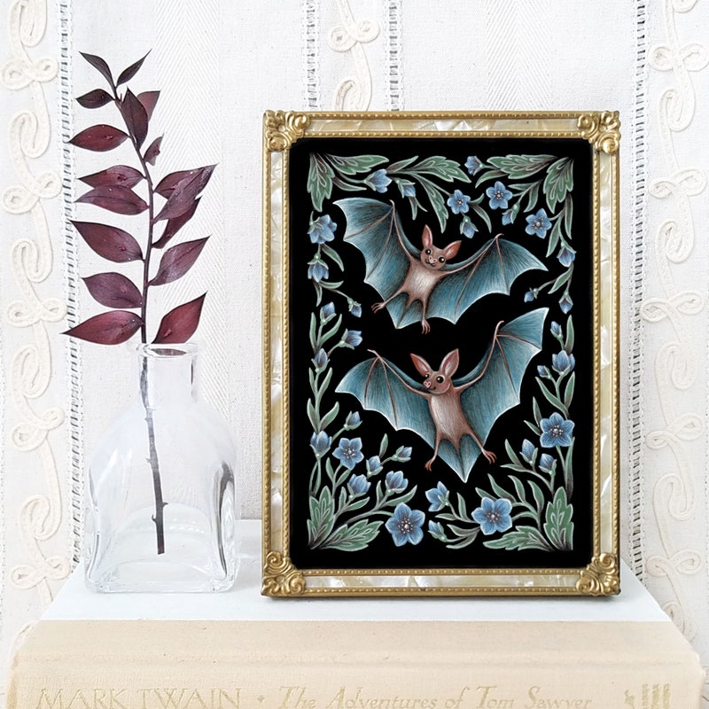 Bat Art Print - Etsy