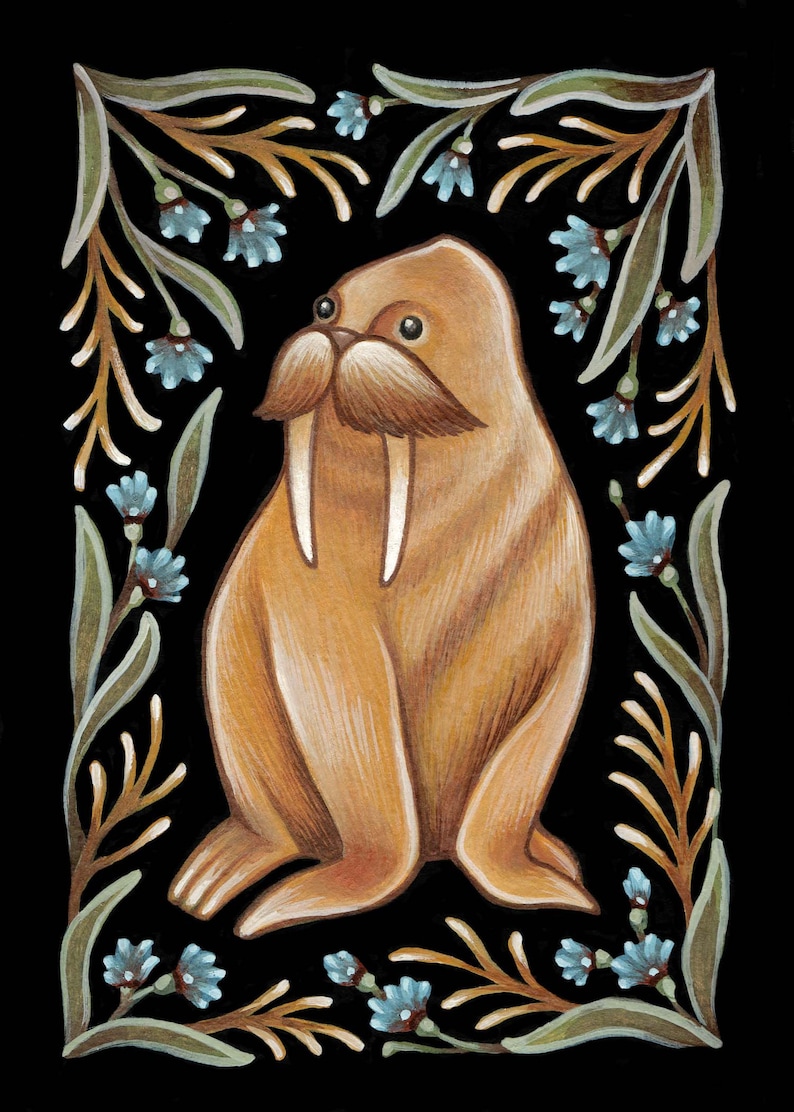 Walrus Art Print Watercolor Painting Print Walrus Decor - Etsy