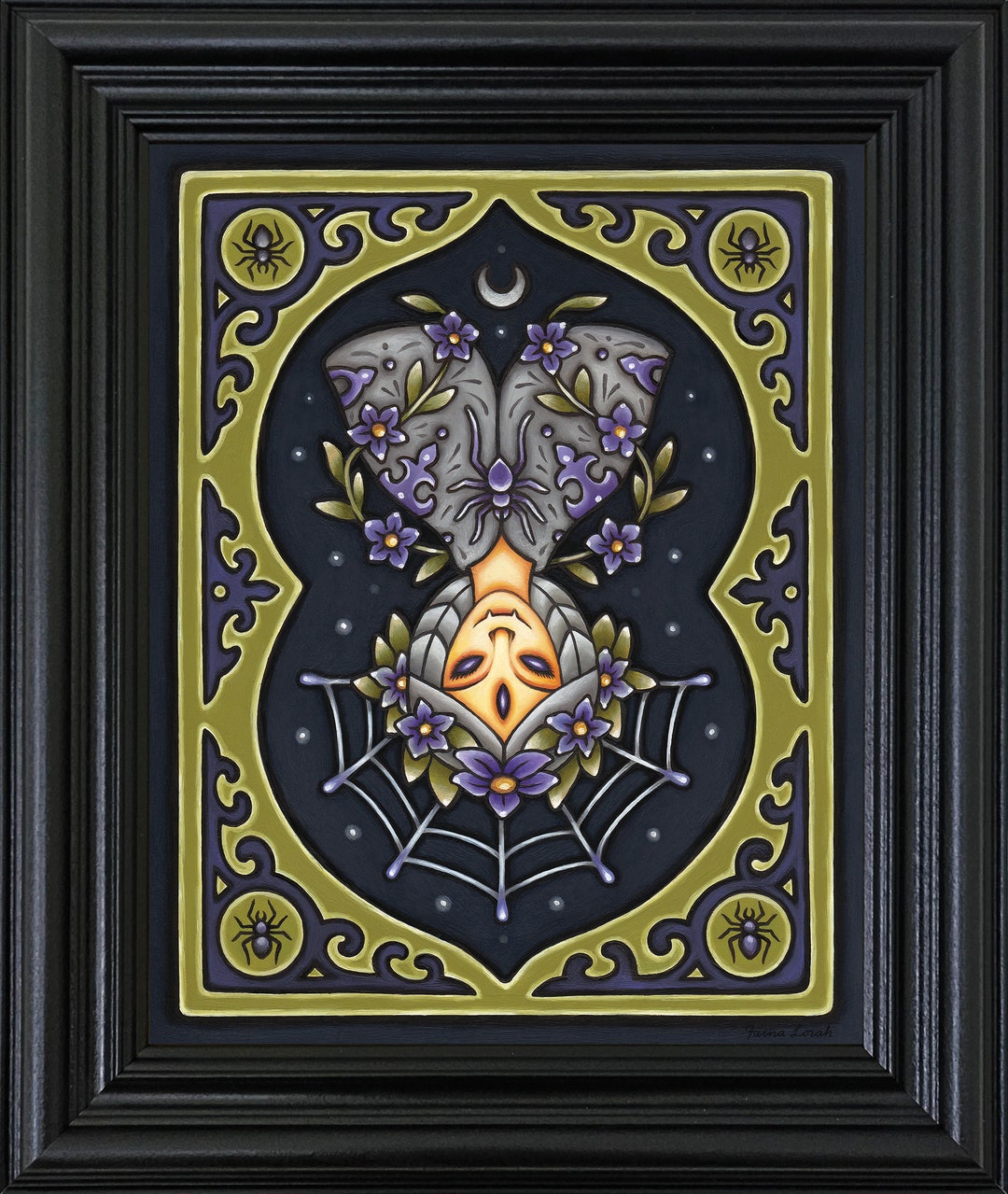 Perthro Rune Oil Painting 8x10 Original Framed Artwork - Etsy
