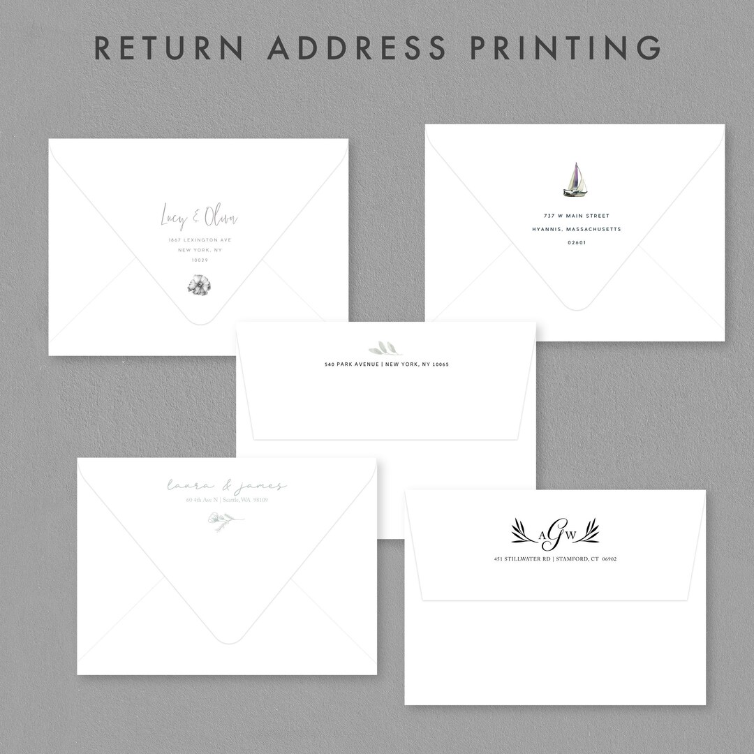 Printed Envelopes, Invitation Envelope Printing, Return Address ...