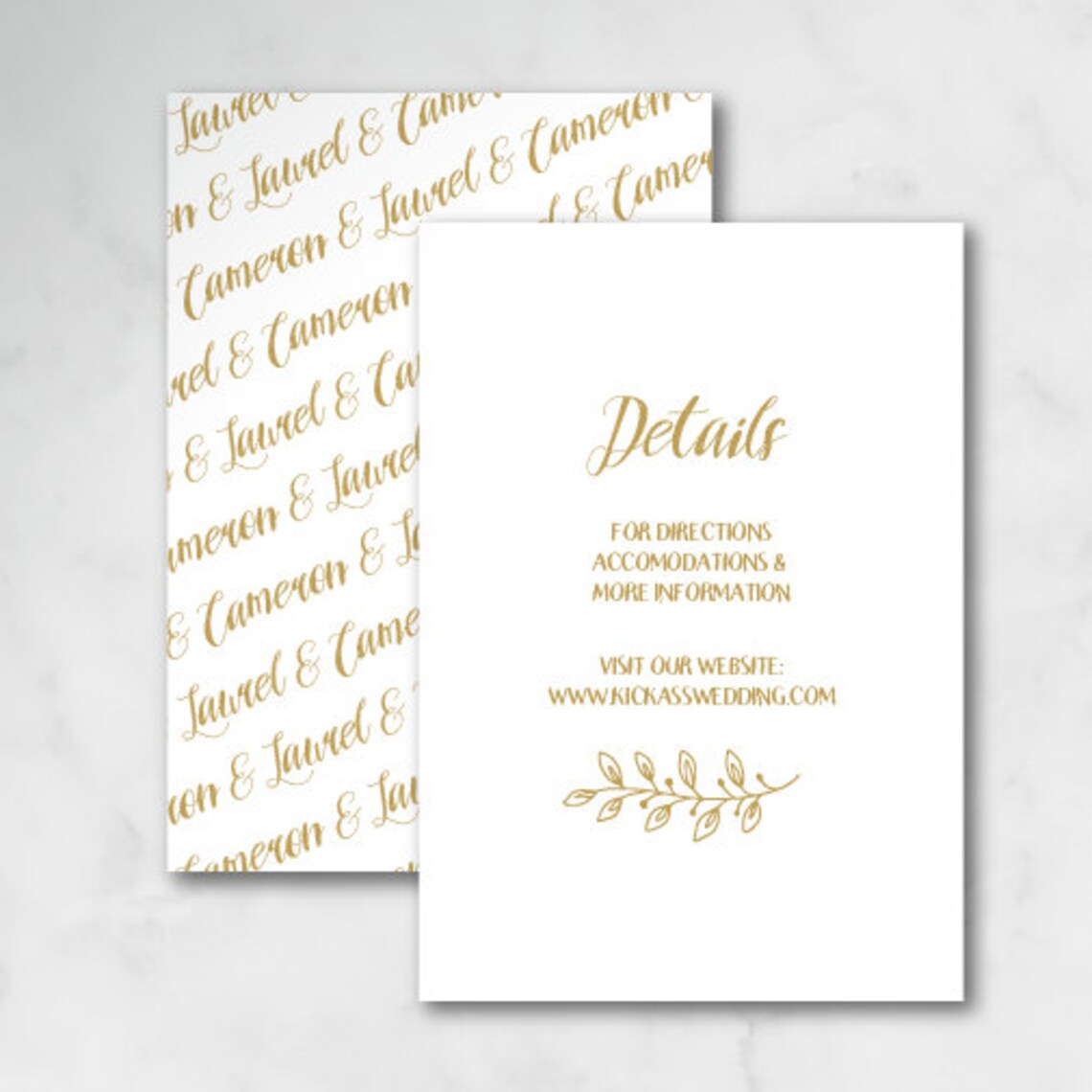Small Wedding Invitation Info Card, Wedding Website Card, Wedding ...