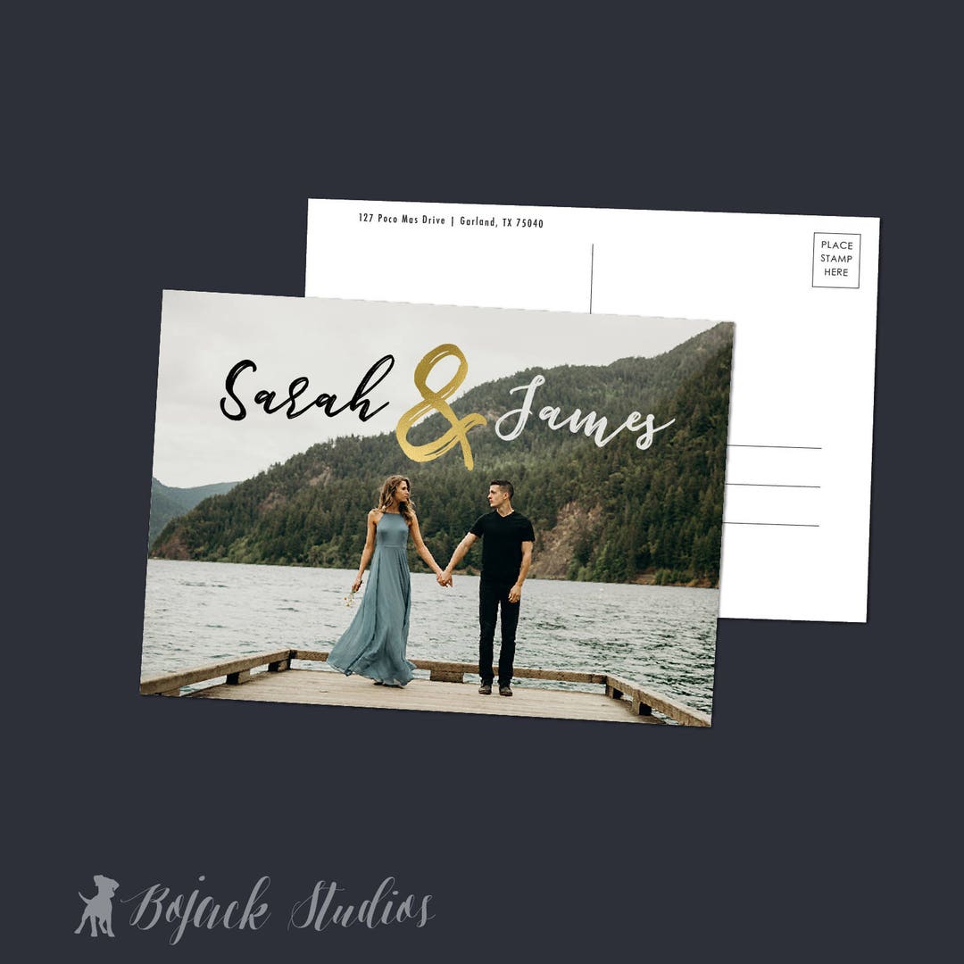 Save the Date Postcard, Save Our Date Postcard, Photo Save the Date ...